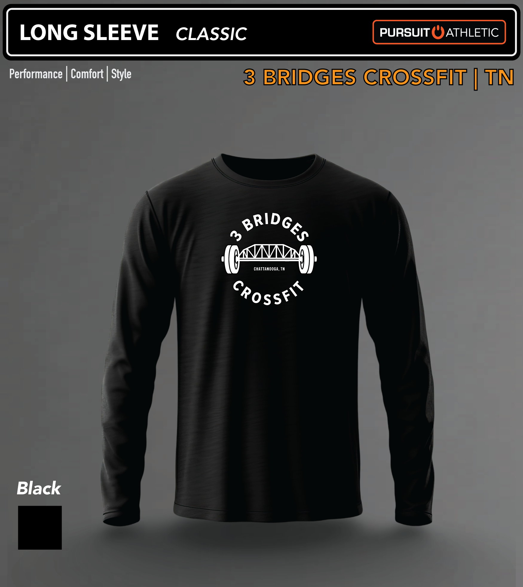 LONG SLEEVE | Classic | 3 Bridges Crossfit TN – Pursuit Athletic